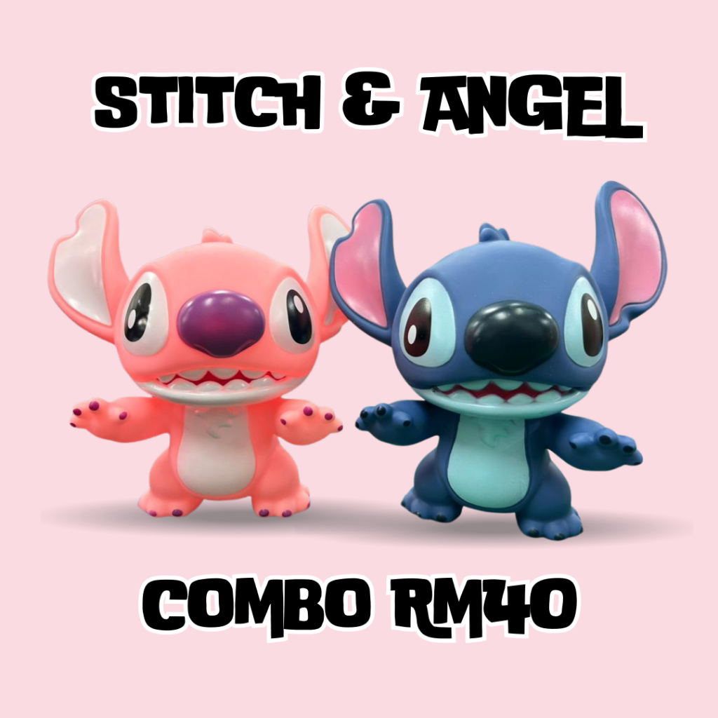 Piggy Bank Cute | Tabung Comel | Cry Baby, Stitch & Angel | Shopee Malaysia