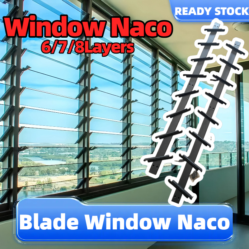 Tingkap Nako/7/8Layers Blade Daun/Black/ Silver/ Brown Color Window ...