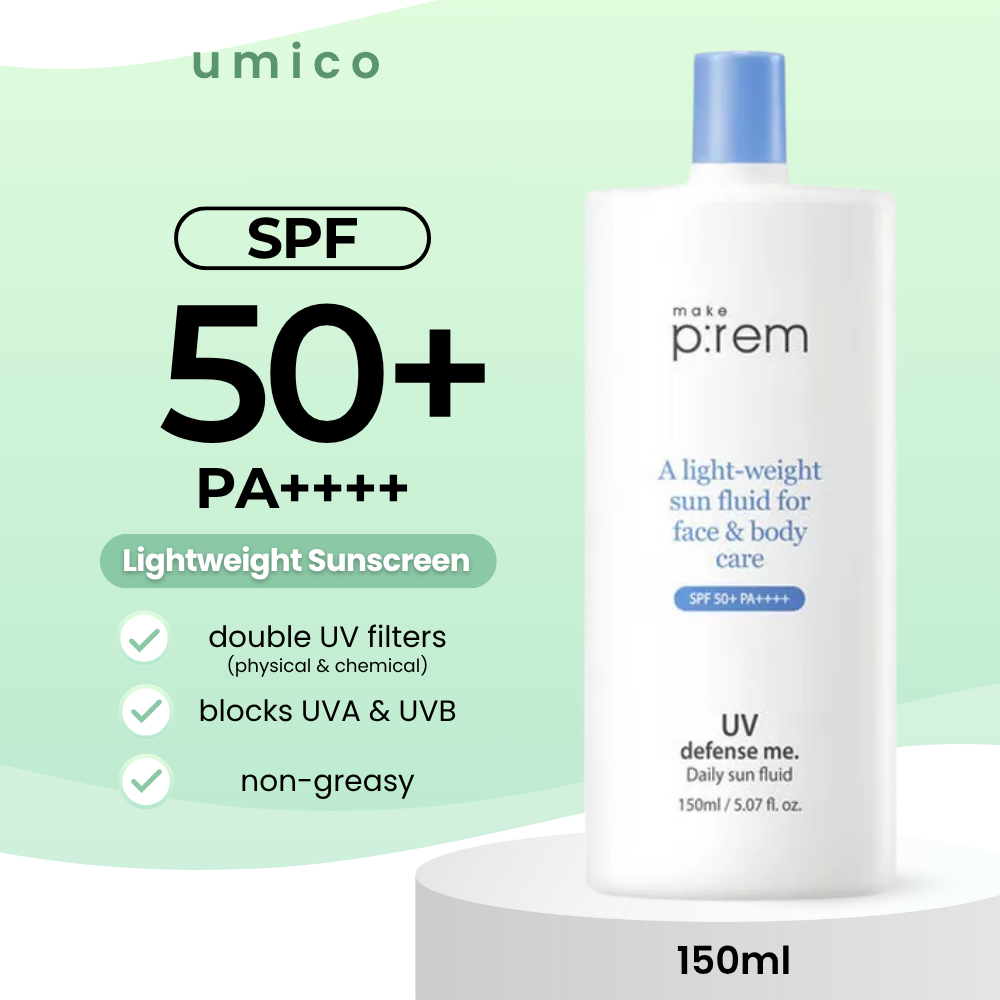 Korea Make Prem UV Defense Me Daily Sun Fluid 150ml Sunscreen Face ...