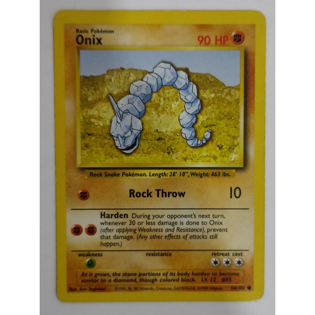 Onix #56 (Pokemon Base Set) [moderately played] | Shopee Malaysia
