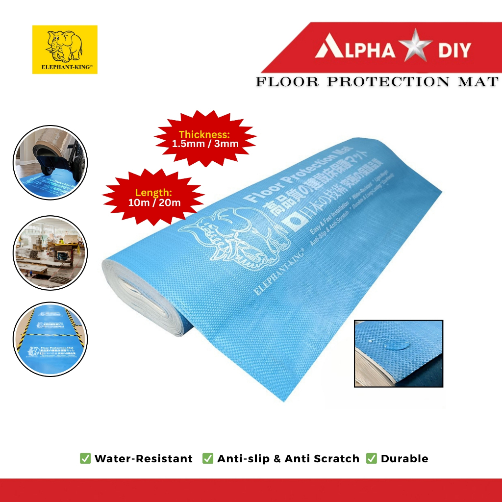 ELEPHANT KING Floor Mat Protection Renovation Floorgard Construction ...