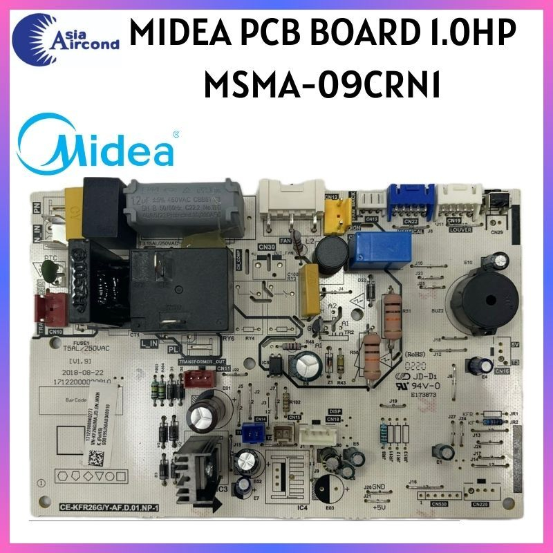 MIDEA 1.0HP INDOOR PCB BOARD MSMA-09CRN1 (17122000040277) | Shopee Malaysia