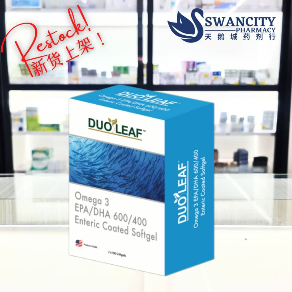 Duoleaf Omega 3 EPA 600/ DHA 400 Softgel 2x100's | Shopee Malaysia