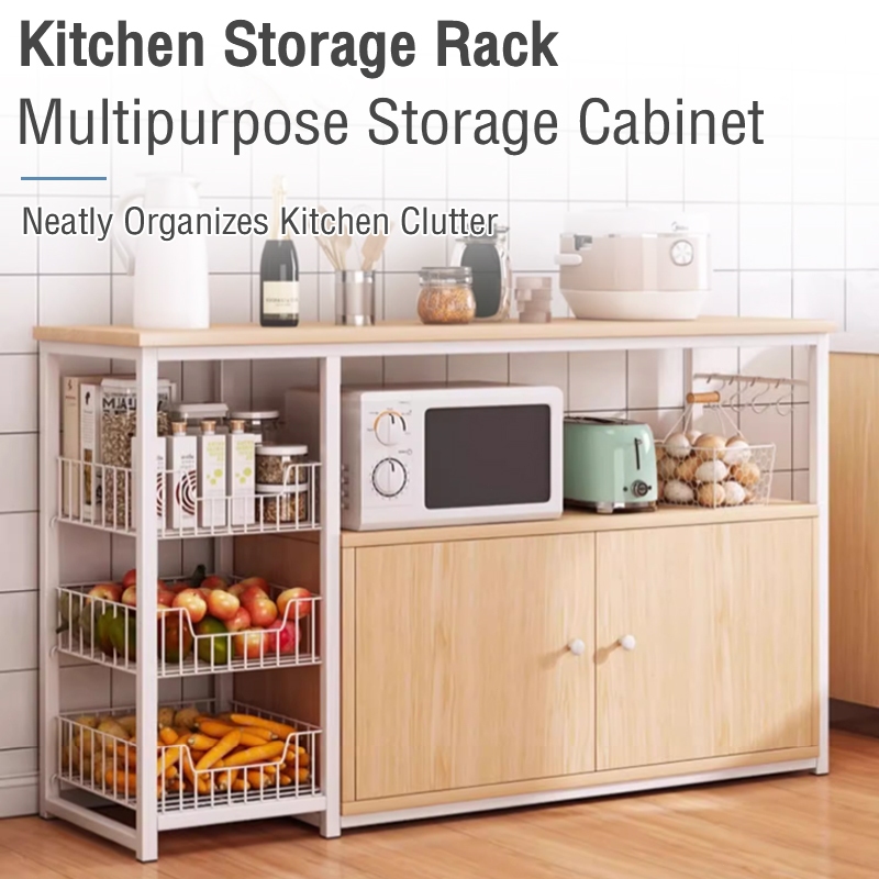 Kitchen Cabinet Rack Multilayer Storage Rack Kitchen Storage Cabinet ...