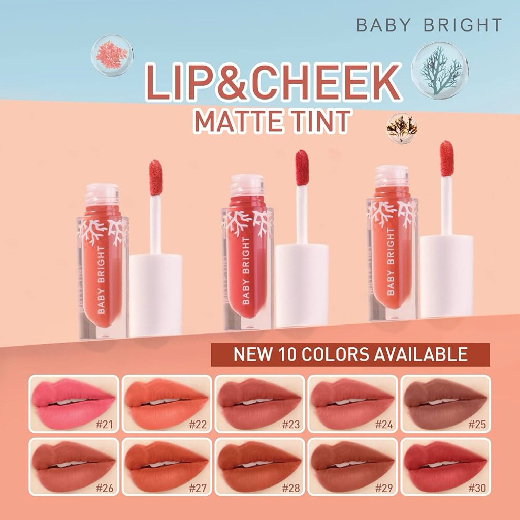 Baby Bright Lip & Cheek Matte Tint Moist babybright lip tint Thai Viral ...