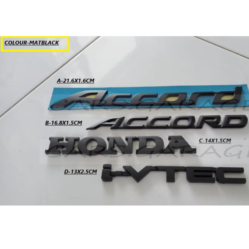 HONDA ACCORD I-VTEC EMBLEM LOGO - (ABS) | Shopee Malaysia
