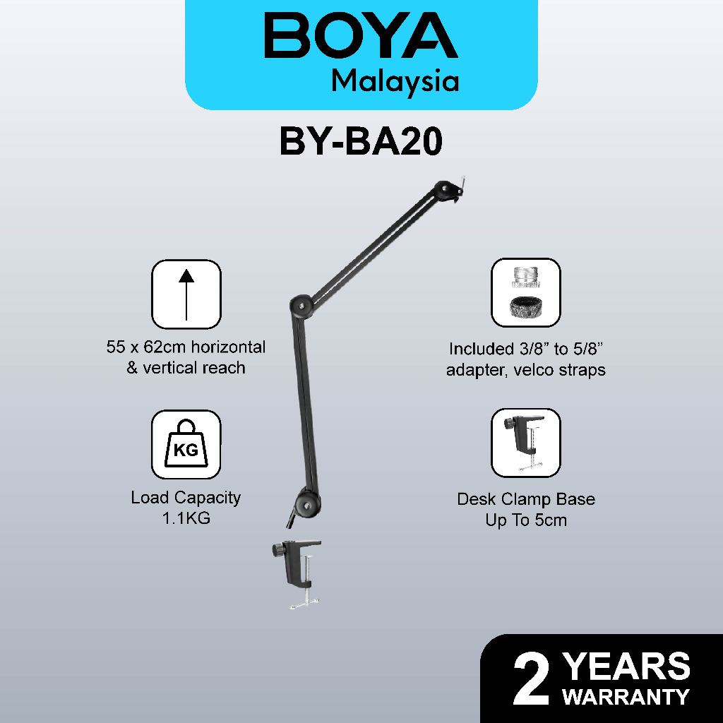 BOYA BY-BA20 Boom Arm Spring-Loaded Microphone Suspension Boom Arm ...
