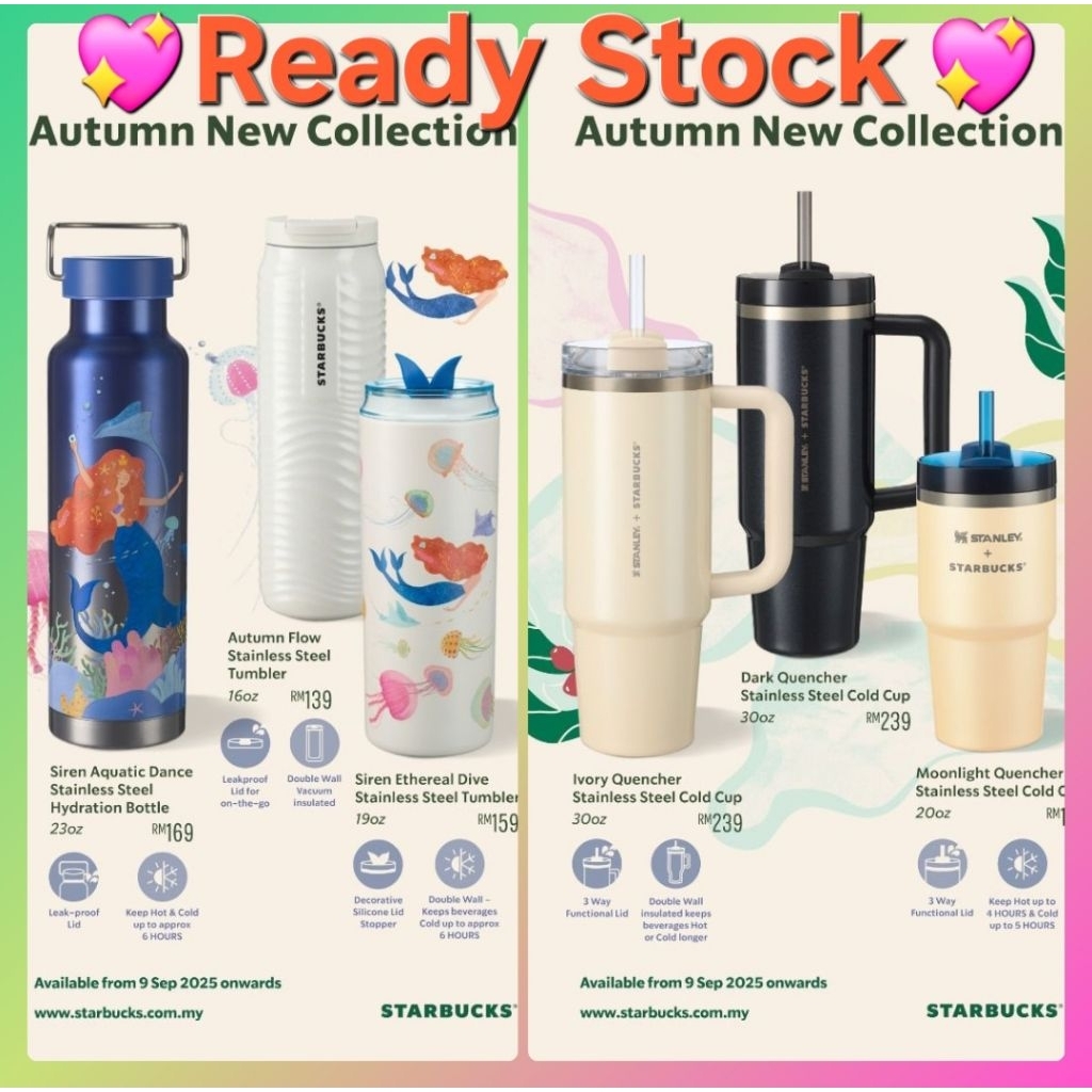 100% ORIGINAL Starbucks Autumn New Collection Merchandise 2025 | Shopee ...