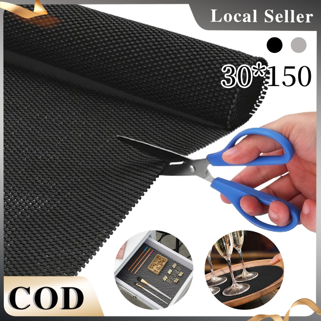 30*150CM Non Slip Mat PVC Grid Pattern Anti-Slip Gripper Liner Mat ...