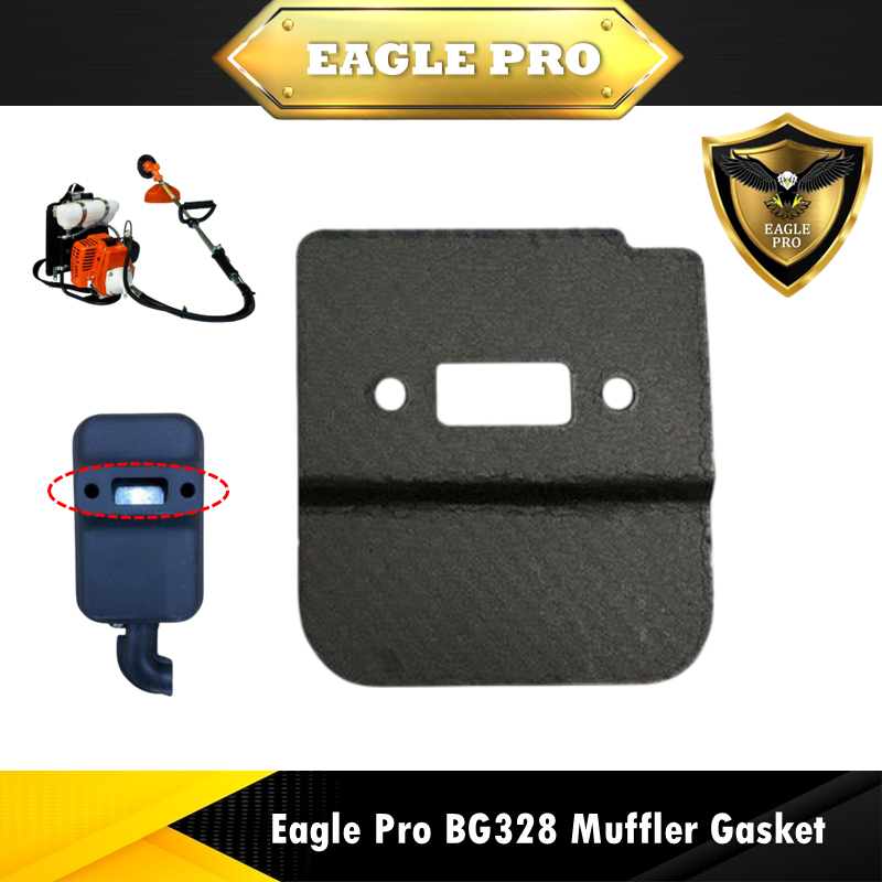 Eagle Pro T328 BG328 Muffler Exhaust Gasket Brush Cutter Mesin Rumput ...
