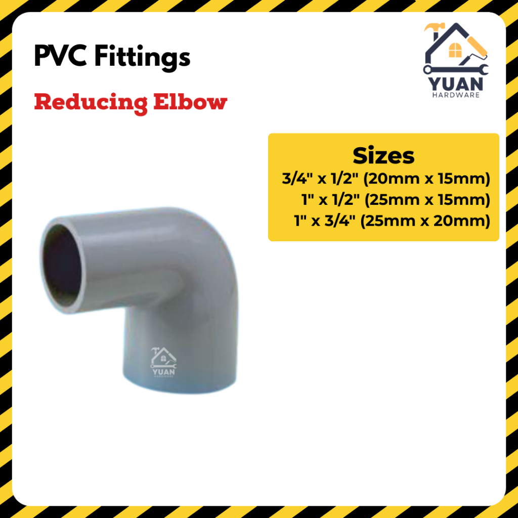 PVC Reducing Elbow| Paip Kelabu | Reducing Fitting | Penyambung Paip ...