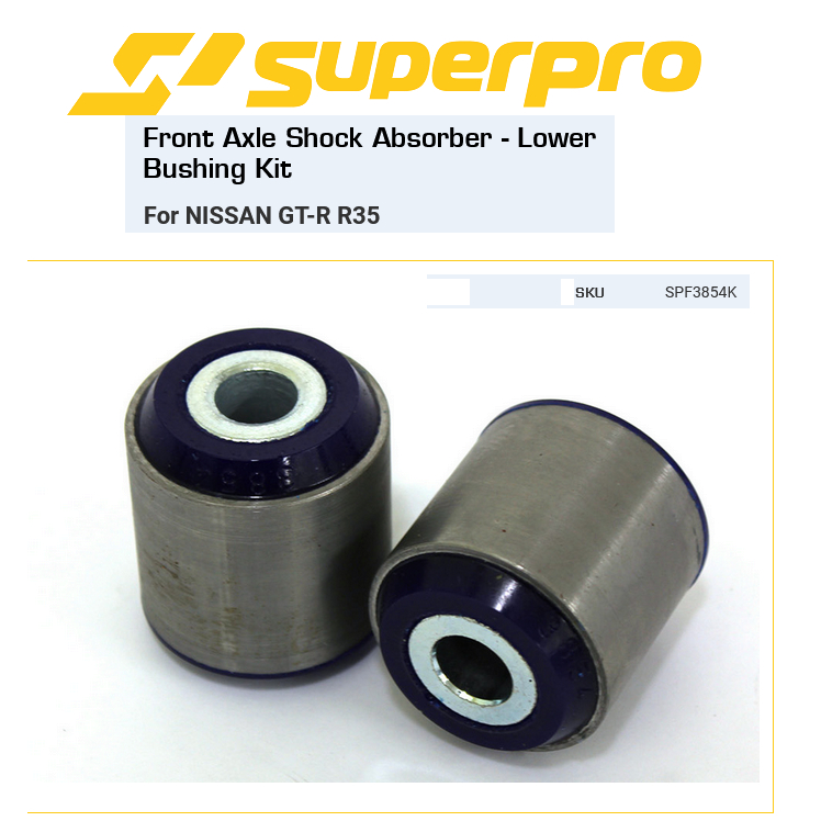 SUPERPRO BUSH FRONT Axle Shock Absorber - Lower Bushing Kit For NISSAN ...