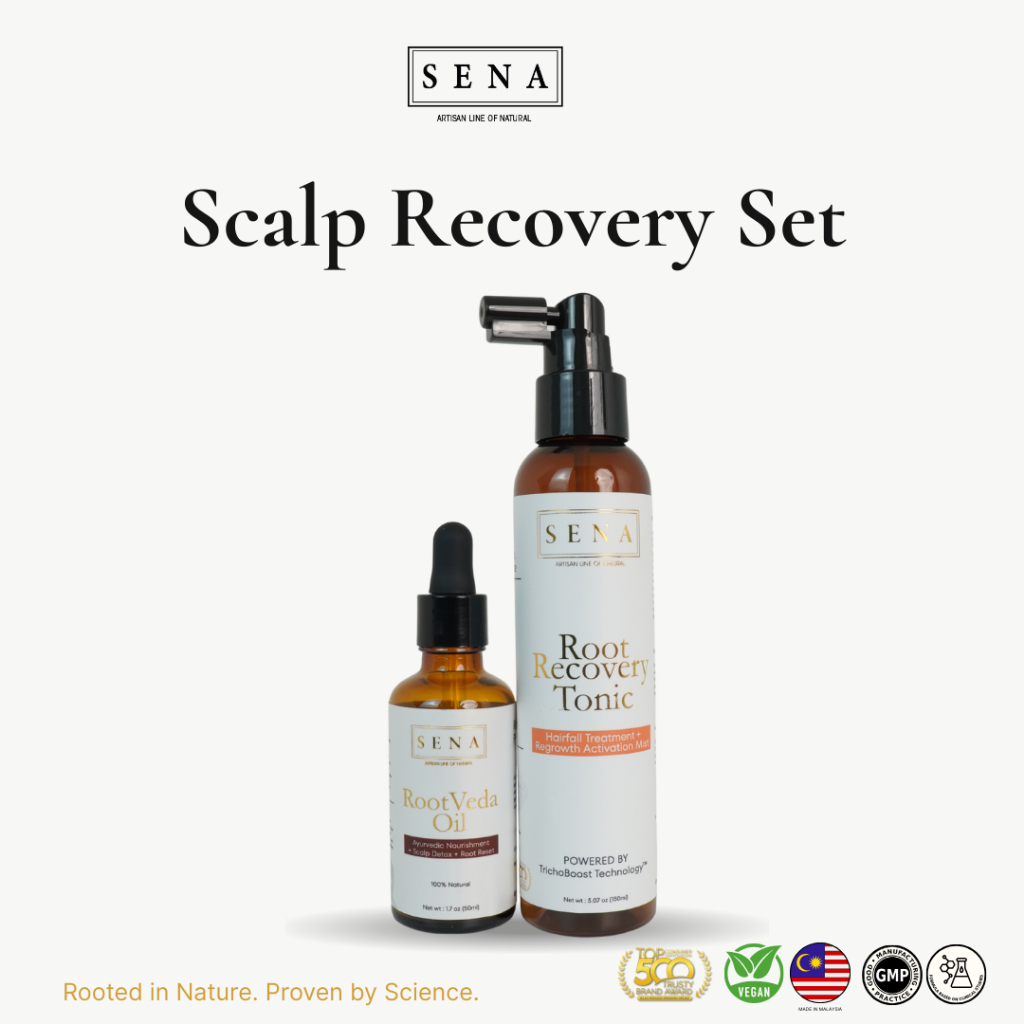 SENA Hair Fall Combo Set – Tonik & Minyak Rambut Gugur Regrow Baby Hair ...