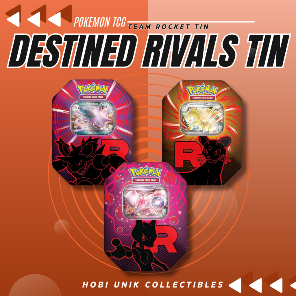 (Live Rip)[SV10] Pokemon TCG : Destined Rivals Tin (4Packs) | Shopee ...