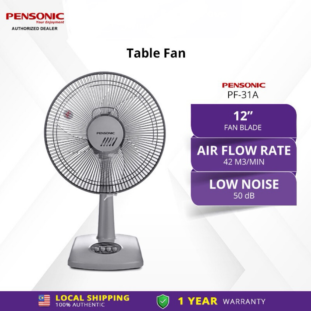 Pensonic 3 Speed Table Fan (12 Inch) PF-31A / AF-30B | Shopee Malaysia