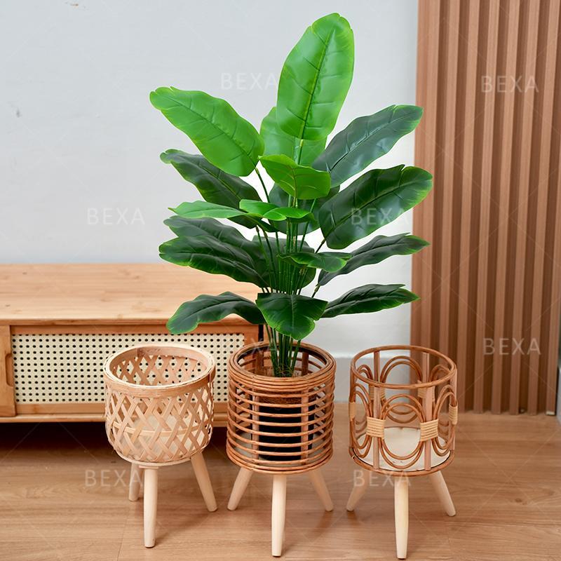 95cm-120cm Pokok Hiasan Dalam Rumah（PASU BUNGA ROTAN FREE）Pisang Belang ...