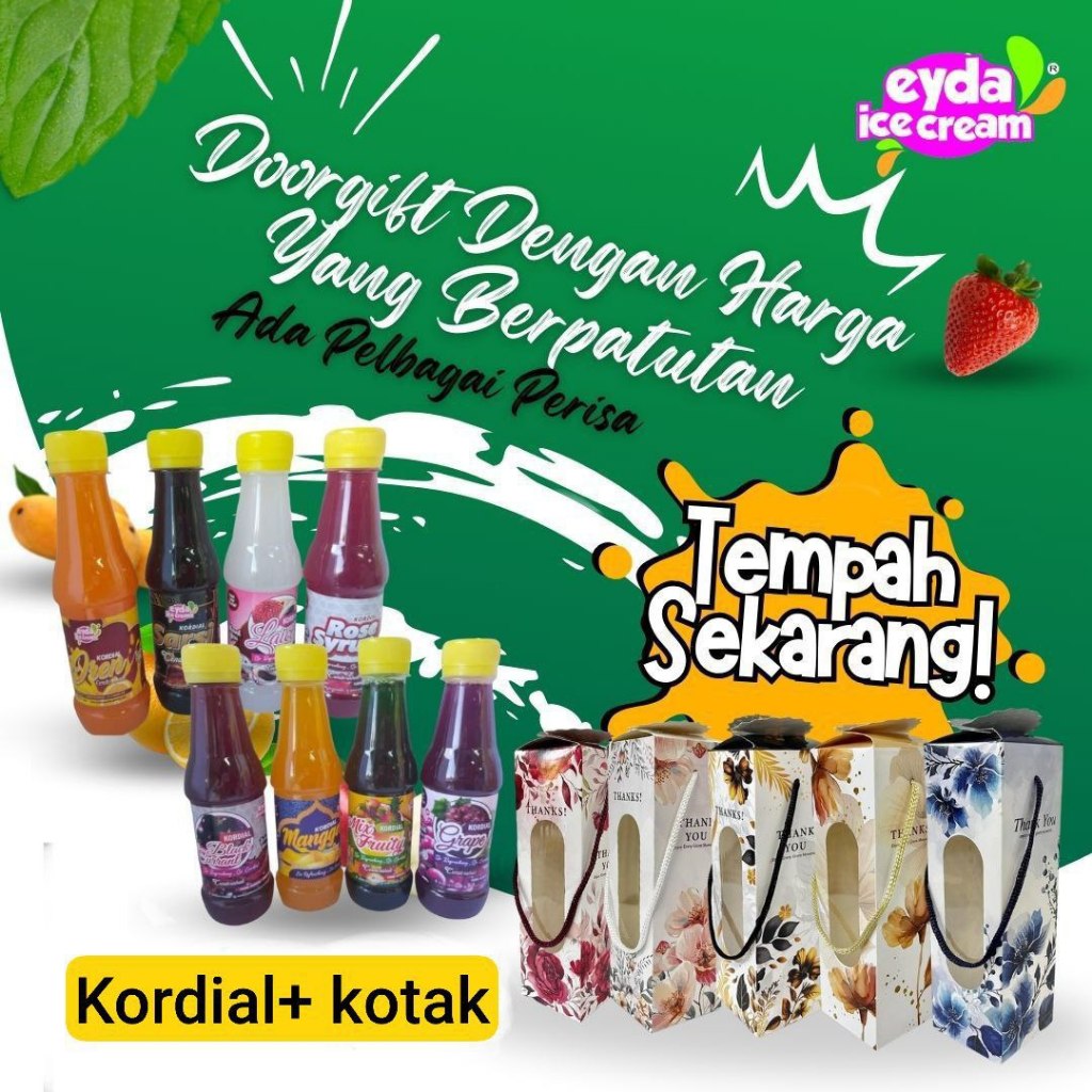 1 UNIT KORDIAL 150ML SAHAJA / BERKOTAK SESUAI DOORGIFT / TRAVEL PACK ...