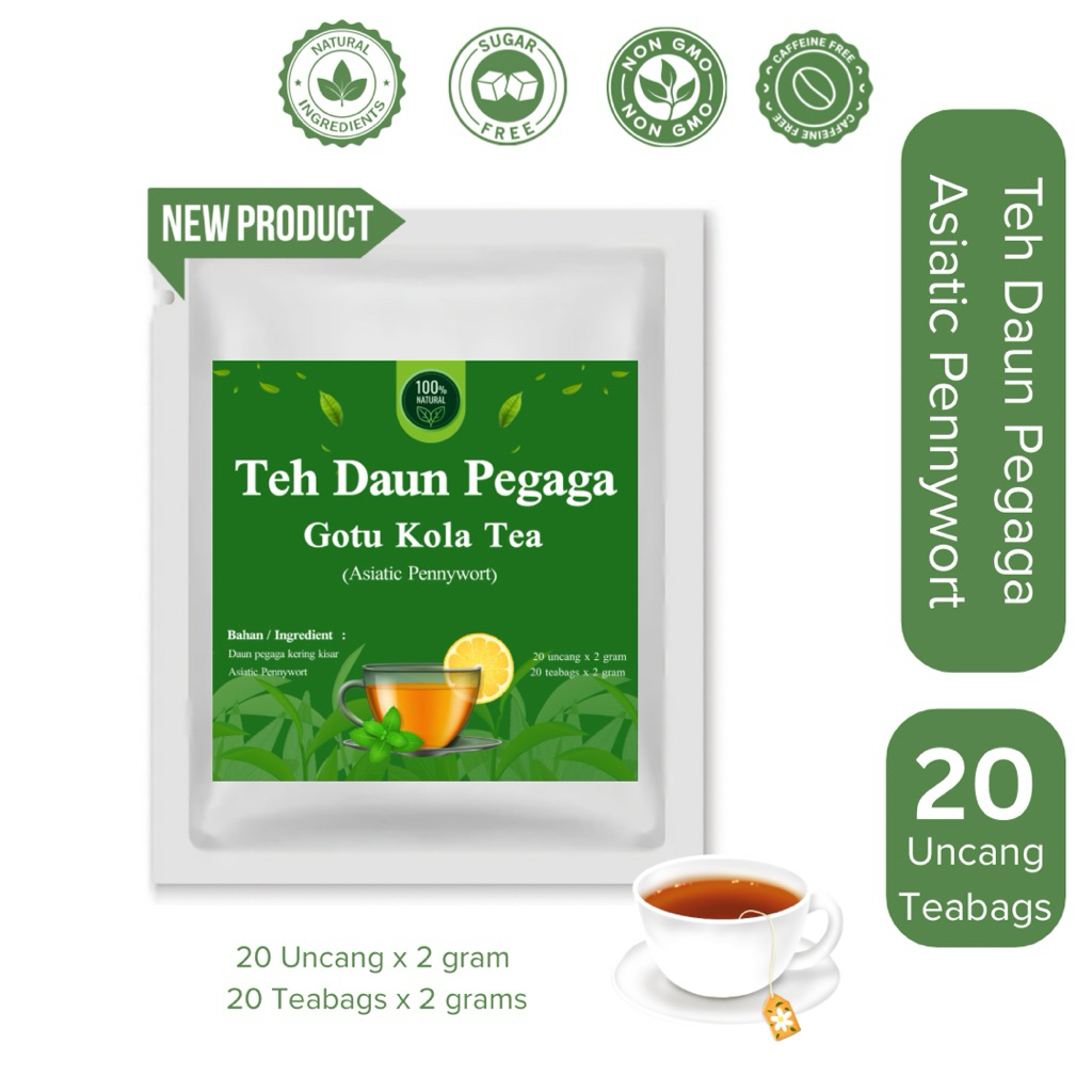 Teh Daun Pegaga Tulen (20 Uncang) /Pure Gotu Kola Tea (20 Teabags ...