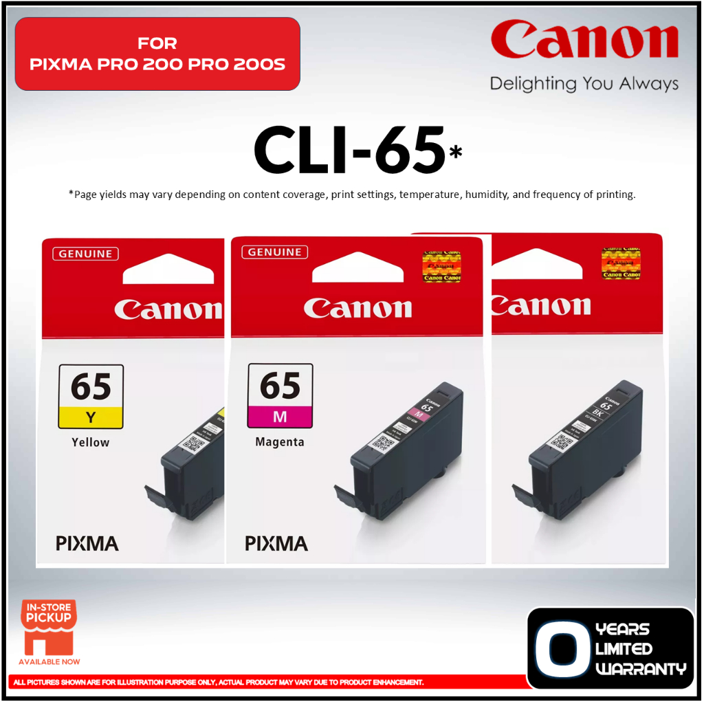 Canon Original Genuine Dye-Based Ink Cartridge CLI-65 For Pixma PRO‑200 ...