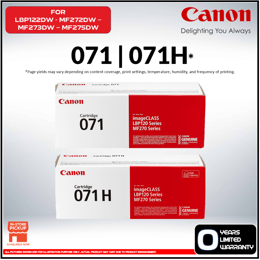 Canon 071 & 071H Black Toner Cartridges – Genuine Replacement For ...