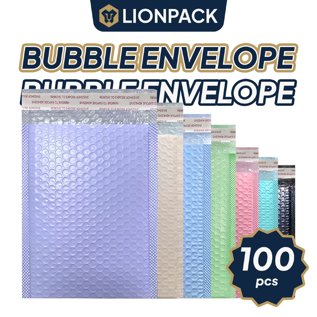 100pcs Sampul Gelembung Warna Padded Mailer Courier Bag Pos Ekspres ...