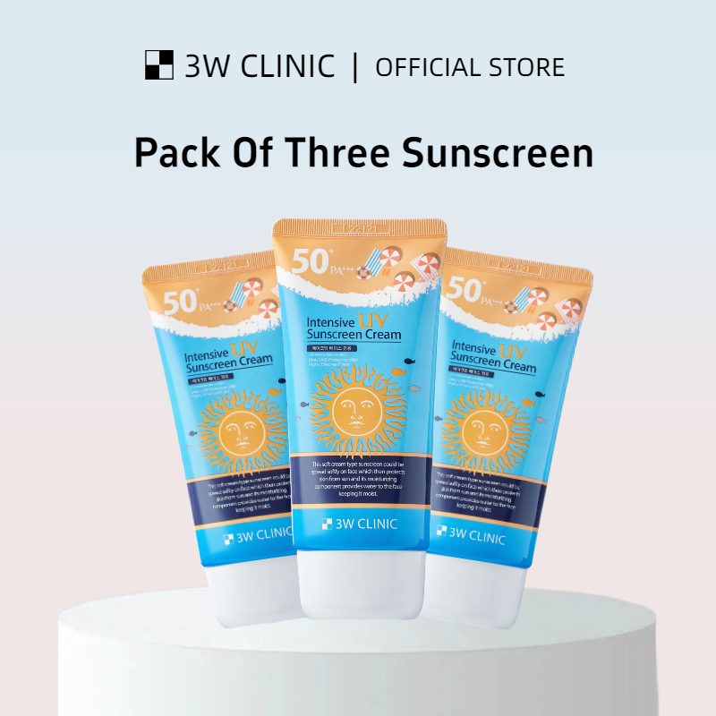 3W Clinic Intensive UV Sunscreen Cream Intensive UV Sun Cream Collagen ...