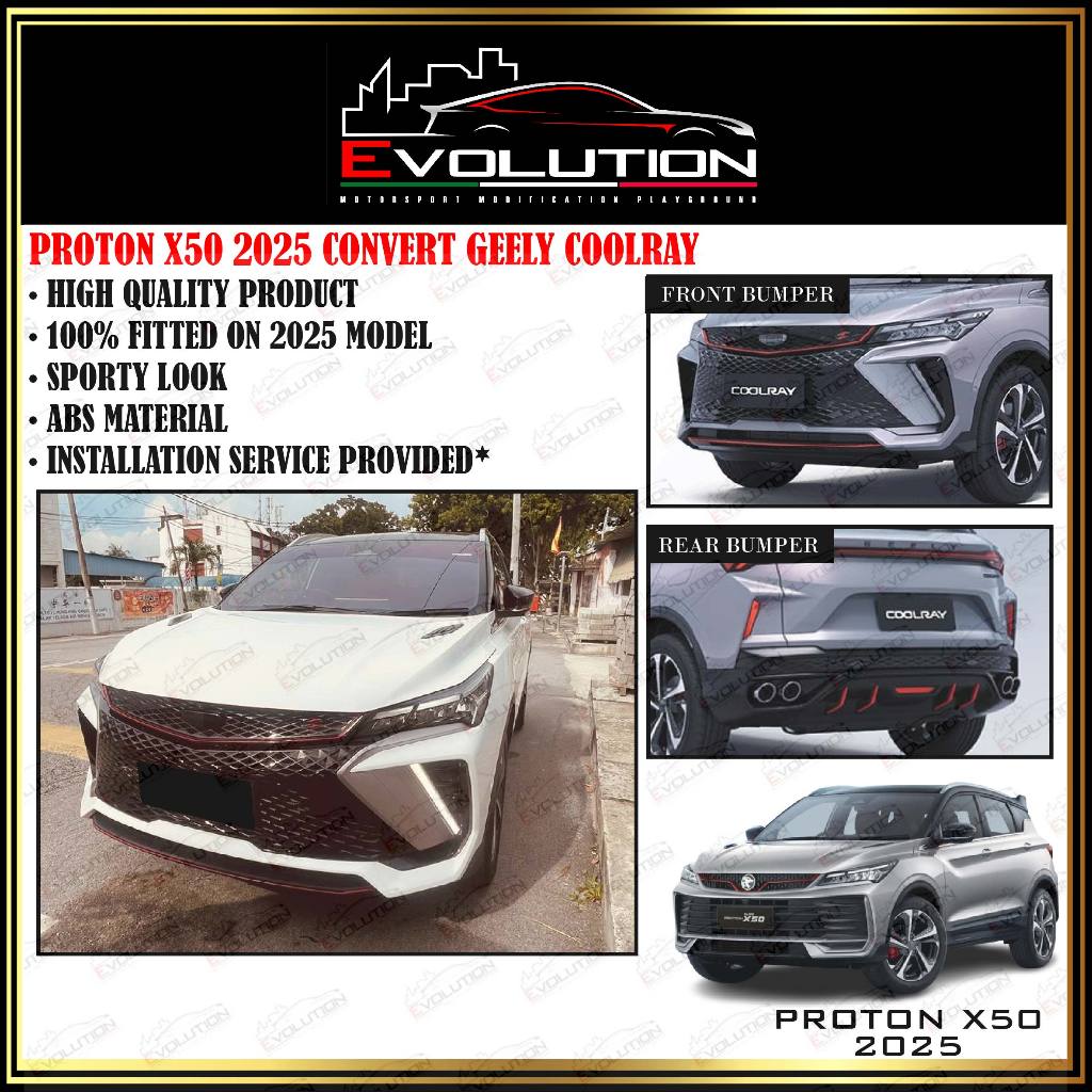 [NEW PRODUCT] PROTON X50 FACELIFT 2025 CONVERT COOLRAY BUMPER | Shopee ...