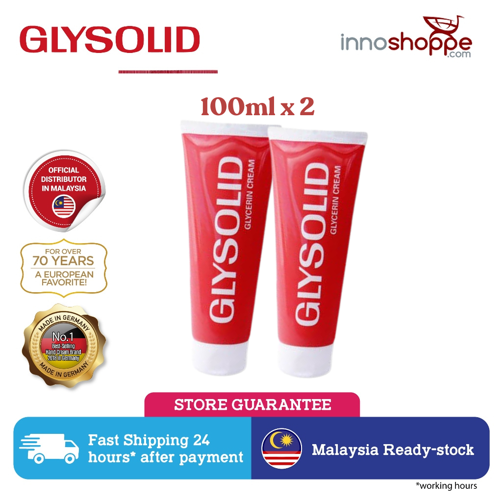 GLYSOLID® TWIN PACK Glysolid Cream 100ml (Tube) free GLYSOLID 30ml ...