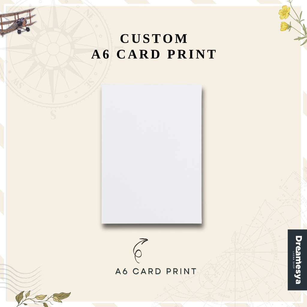 [A6] Custom A6 Card Printing, 260gsm Glossy Paper, No Minimum Order ...