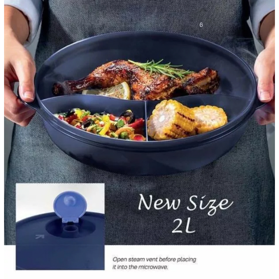Tupperware Microwave Large Crystal wave Divided Dish (2L) | Shopee Malaysia