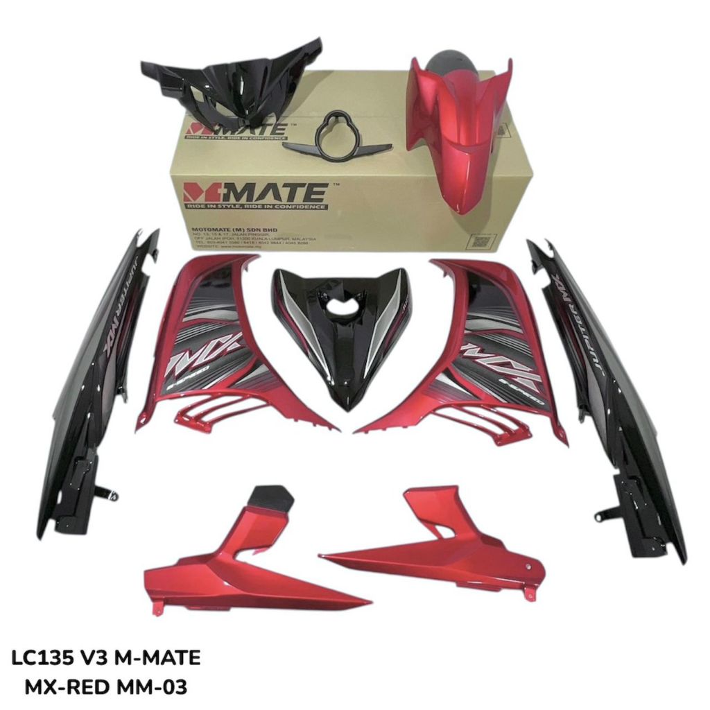 MMATE # YAMAHA LC135 V3 / 55D V3 / V3 4 SPEED COVER SET (STICKER SIAP ...