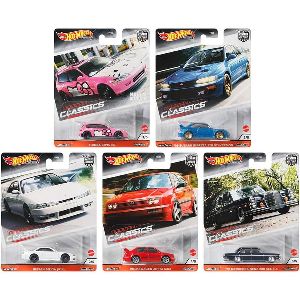 Hot Wheels Modern Classics Civic EG Hello Kitty Subaru 22B Silvia S14 ...