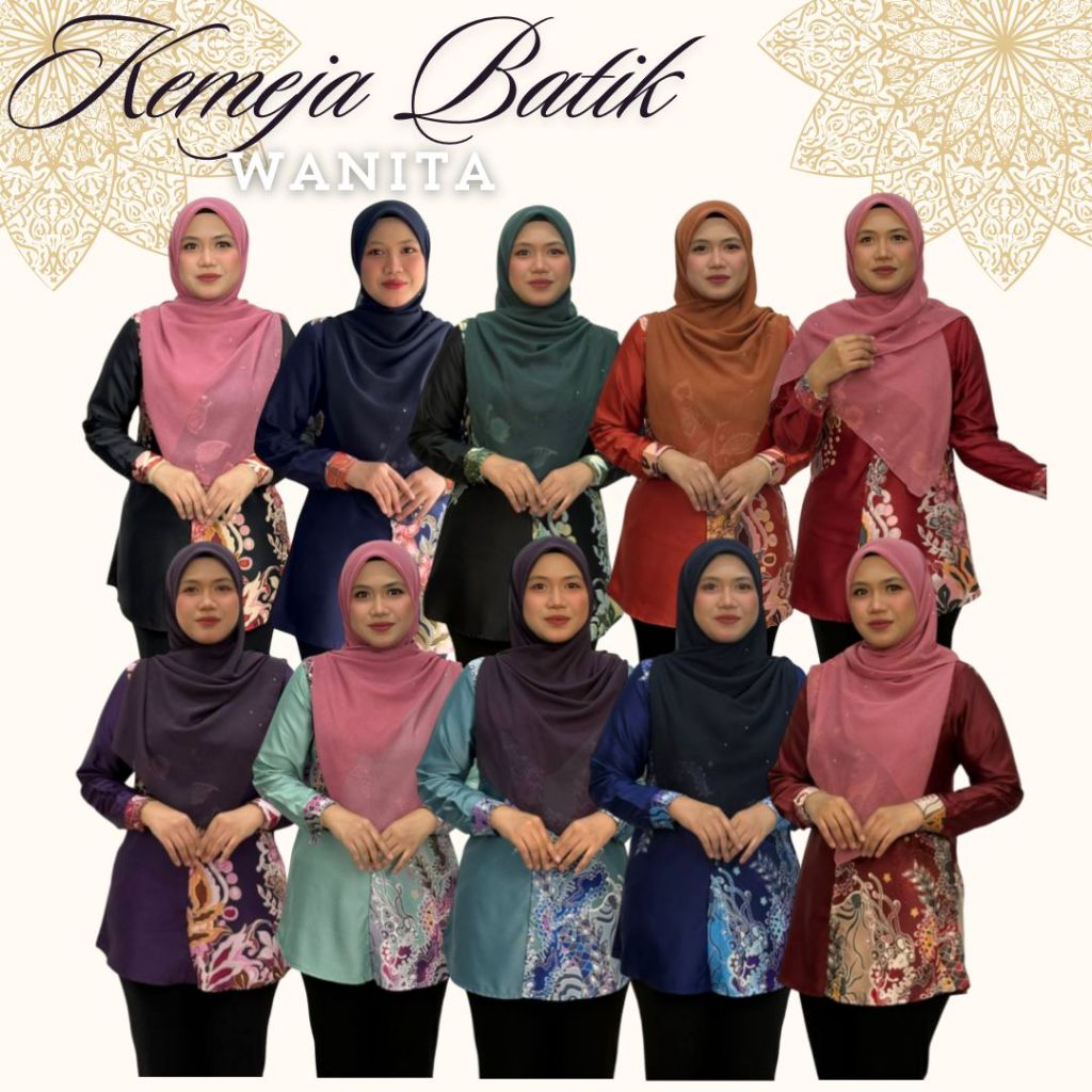 NEW COLLECTION BATIK / BLOUSE BATIK WANITA / BATIK MALAYSIA | Shopee ...
