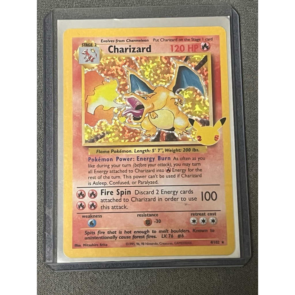 Pokemon TCG 25th Anniversary - Charizard - 4/102 - Holo Rare (Classic ...