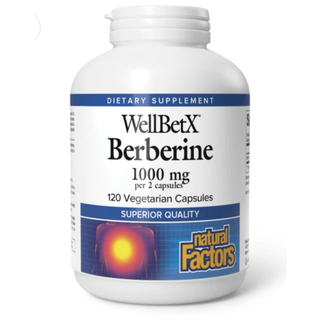 Natural Factors,WellBetX Berberine, 1000mg (500 mg per capsule), 60 / ...