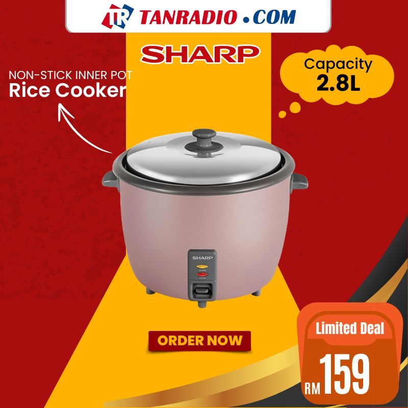 Sharp Conventional Rice Cooker (Non-Stick) 1.0L KSH108SPK /1.8L ...