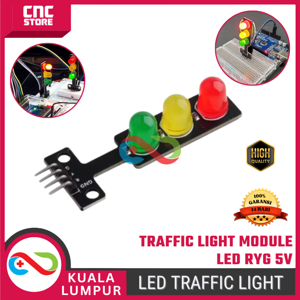 Traffic Light LED Module 5V 8mm RYG – Arduino Compatible | Shopee Malaysia