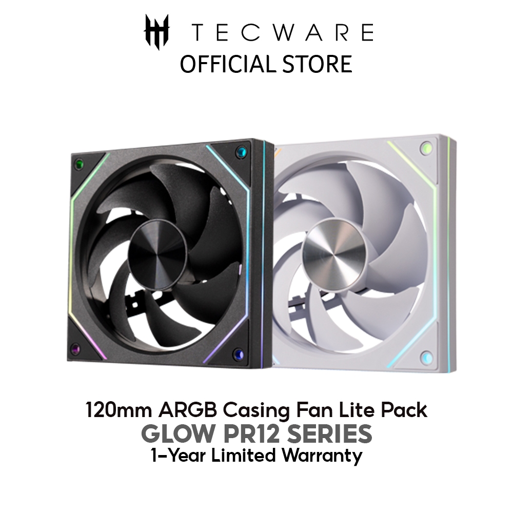 TECWARE GLOW PR12 120MM PWM ARGB CASING FAN - NORMAL / REVERSE (BULK ...