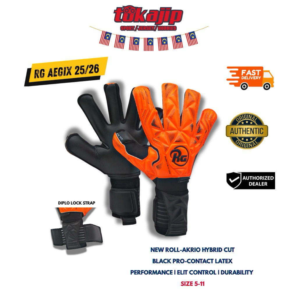 RG AEGIX GOALKEEPER GLOVE Sarung Tangan Penjaga Gol Jenama RG Model ...