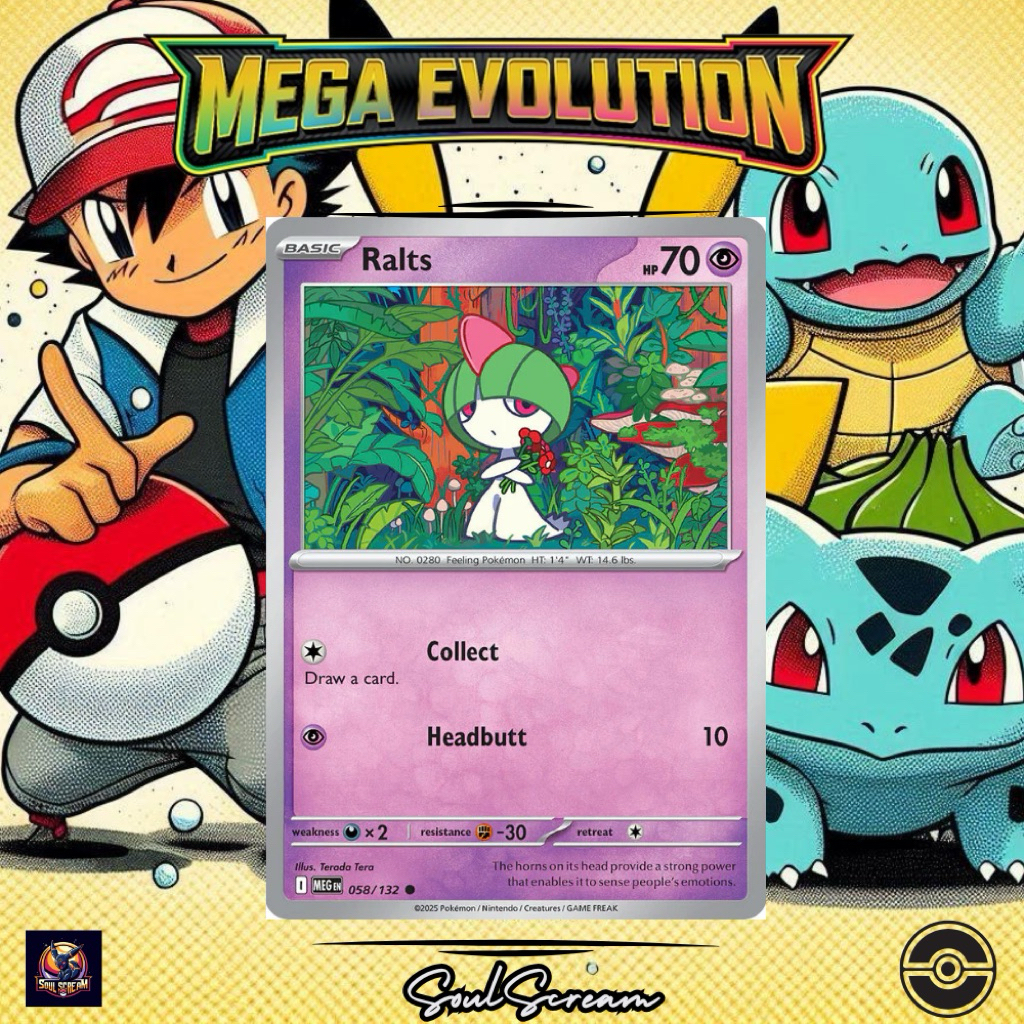 Pokemon TCG Ralts 058/132 Mega Evolution | Shopee Malaysia