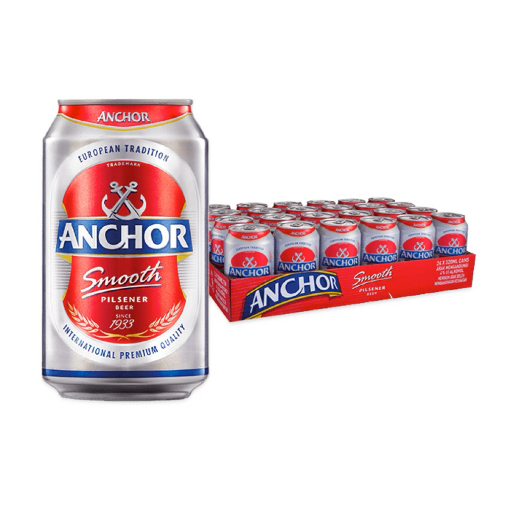 Anchor Smooth Pilsener Beer Can 24 cans X 320ml | Shopee Malaysia