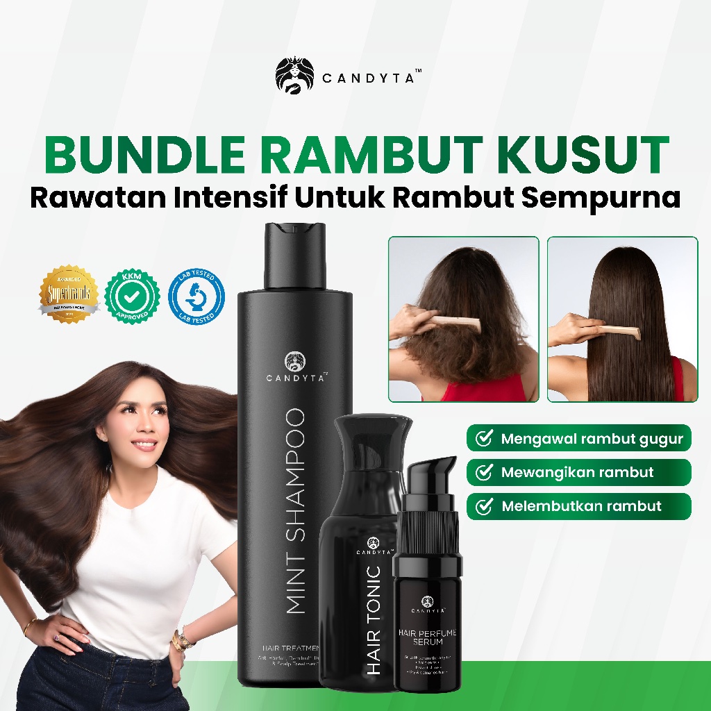EXCLUSIVE BUNDLES CANDYTA PROMO | SHAMPOO 300ML, TONIC 100ML & SERUM ...