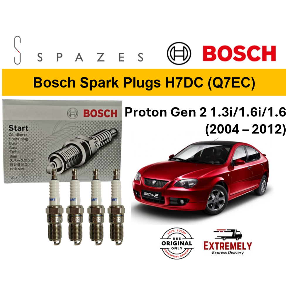 Bosch Q7EC H7DC HR7DCX Gen 2 Spark Plug Proton Gen 2 (NGK BPR6EF-11 ...