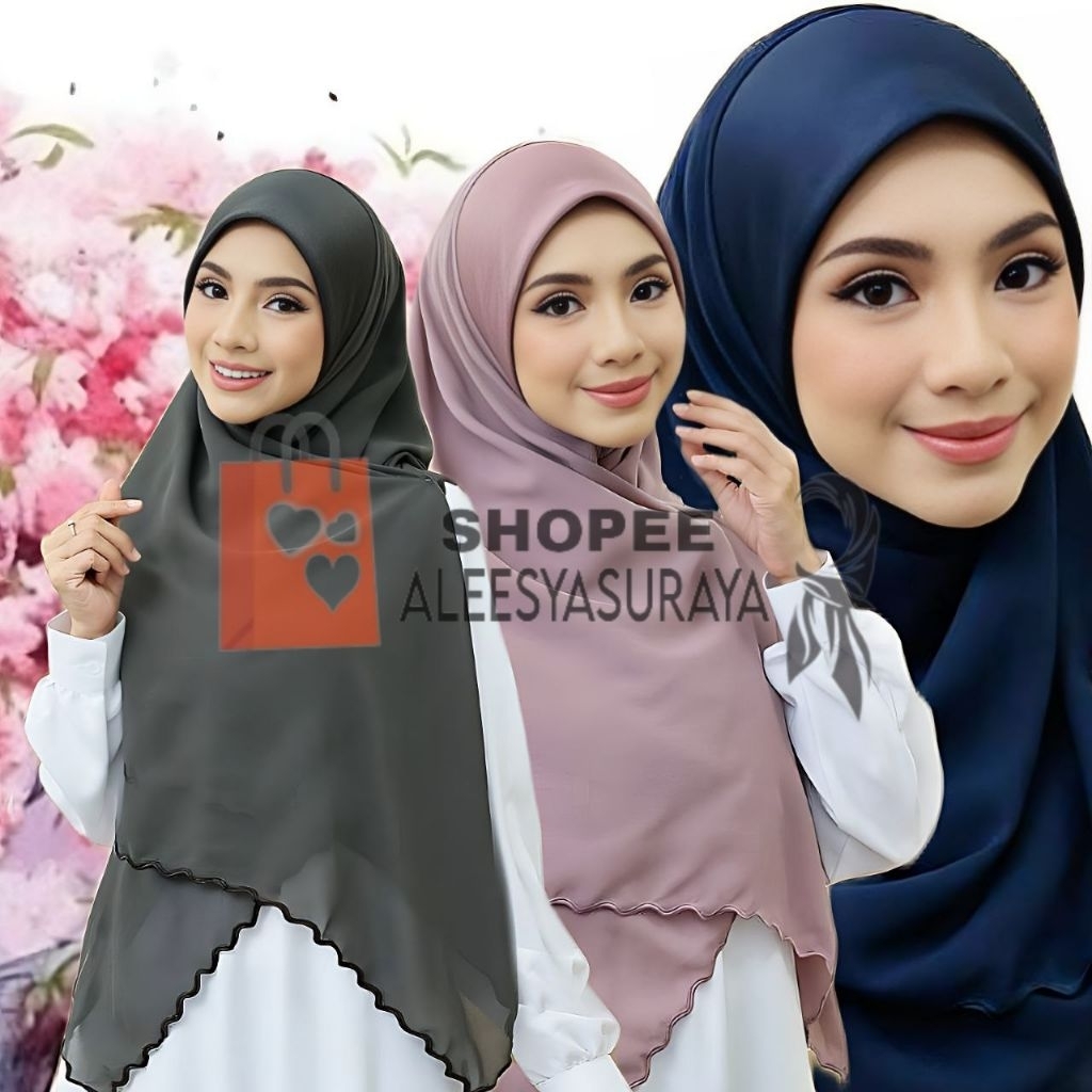 [Sulam Penuh] Bidang 60 Bawal Instant Sulam Chiffon Awning Scuba ...