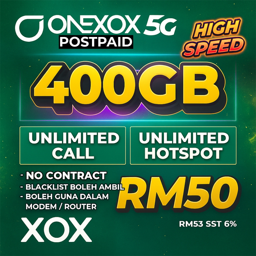 🔥𝗣𝗥𝗢𝗠𝗢🔥 ONEXOX 𝟰𝟬𝟬𝗚𝗕 High Speed Data Simcard Modem Router Pocket WIFI ...