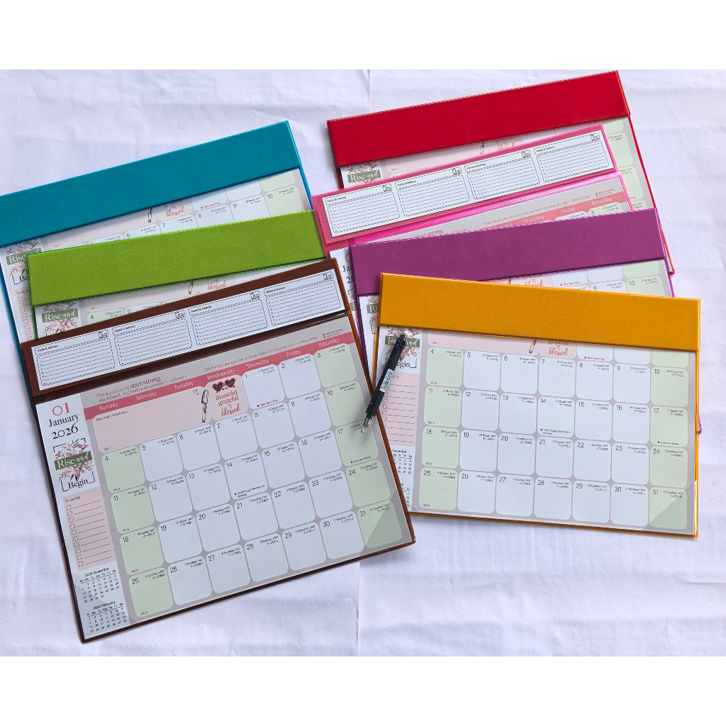 Benchmark A3 Table Planner 2026 (100GSM, Annual Planning, 7 Color ...