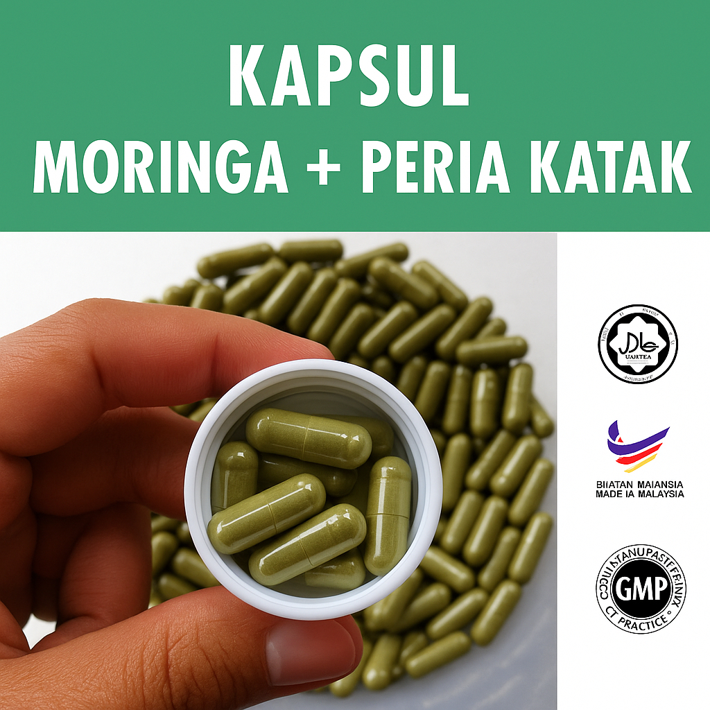 Moringa Plus Peria Katak Kapsul 100% Halal Asli Bahan Semulajadi ...