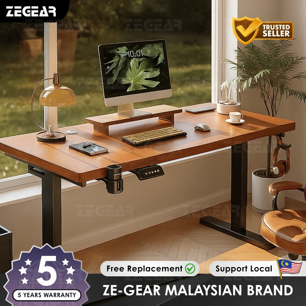【ZE-GEAR】Ergonomic Smart Electric Desk | Adjustable Height Gaming ...