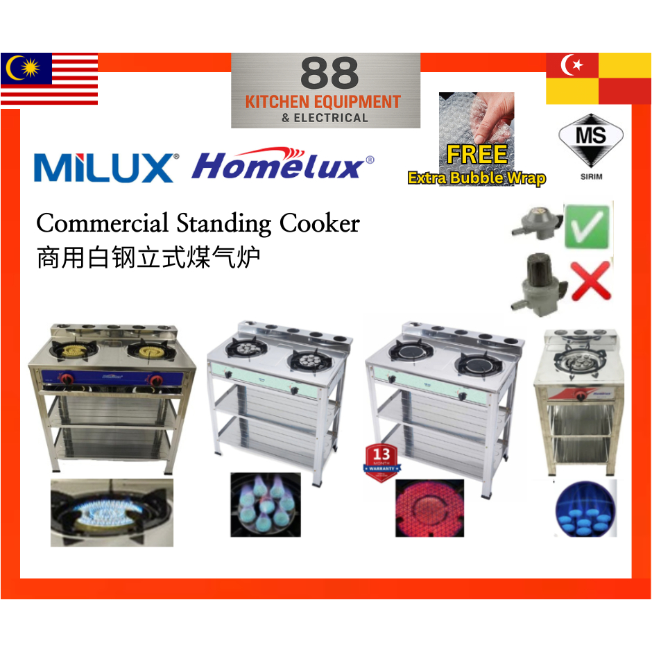 Milux Homelux Standing Cooker Dapur Berdiri 2 Tingkat Stainless Steel ...