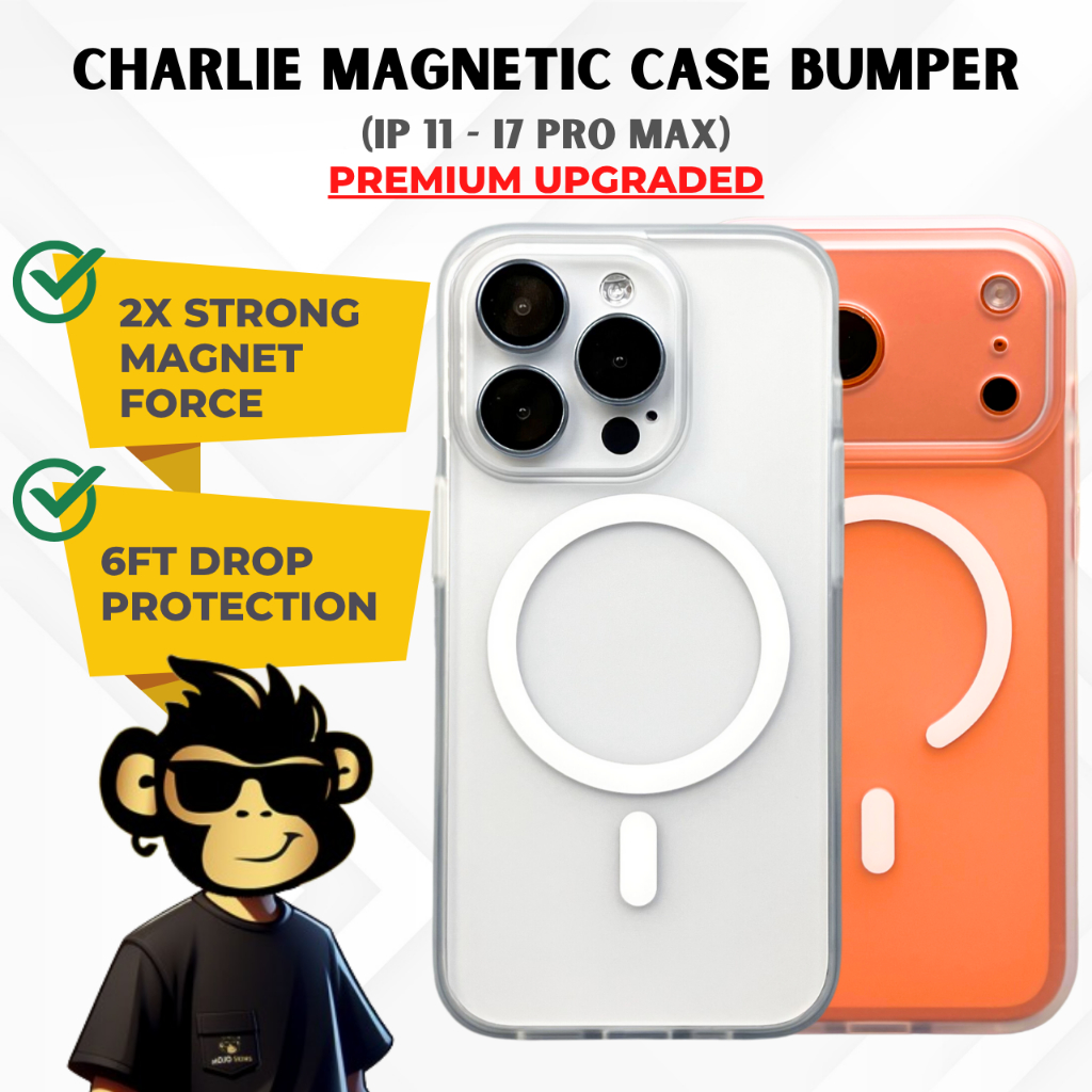 MojoSkins White Charlie Magnetic Bumper Matte Casing Straight ...